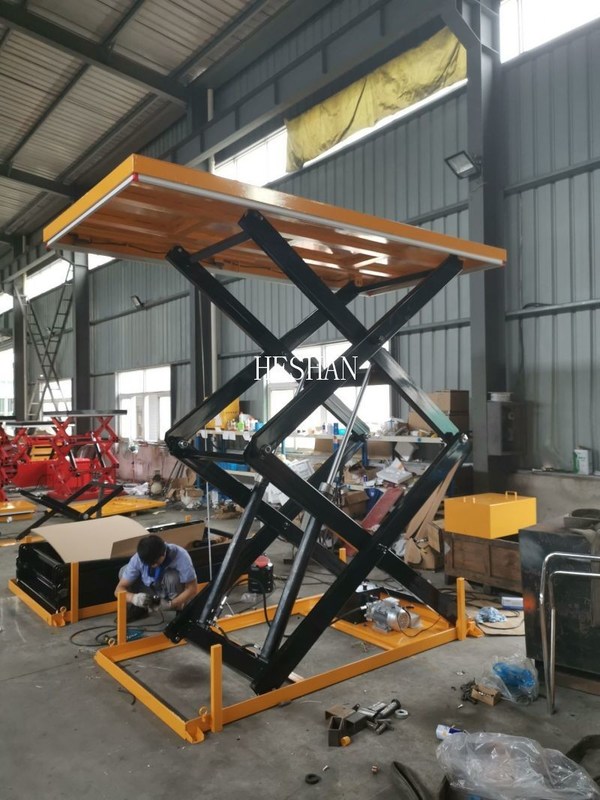 Custom 2 Ton Scissor Lift Table Warehouse Industrial Hydraulic Work ...