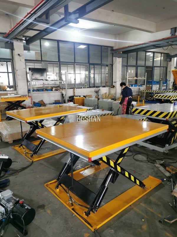 Electric Presto Scissor Lift Table 1 Ton Hydraulic Low Profile Electric ...