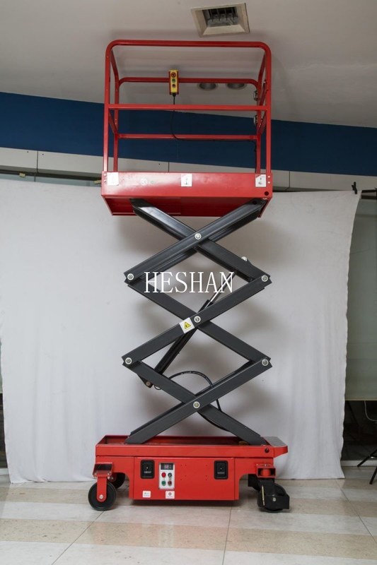 Narrow Aisle Hydraulic Portable Scissor Lift Platform 4.8M 300kg Load ...