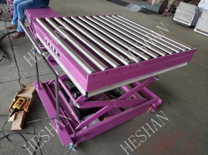 4000 Lb Capacity Industrial Scissor Lift Table Roller Conveyor Heavy Duty