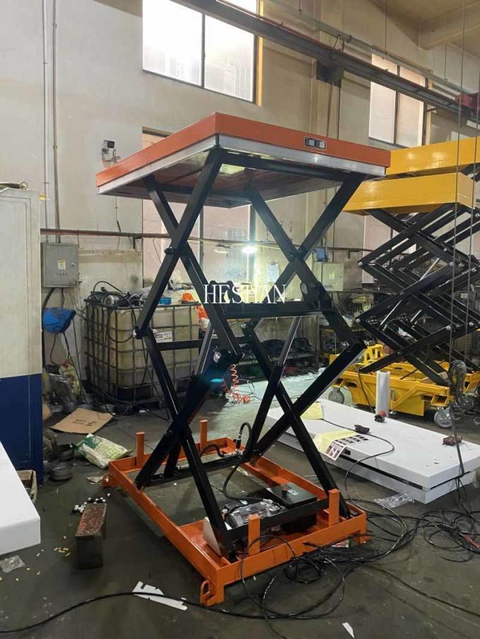 3m Stationary Three Scissors Hydraulic Lift Tables 4000kg Table Lift ...